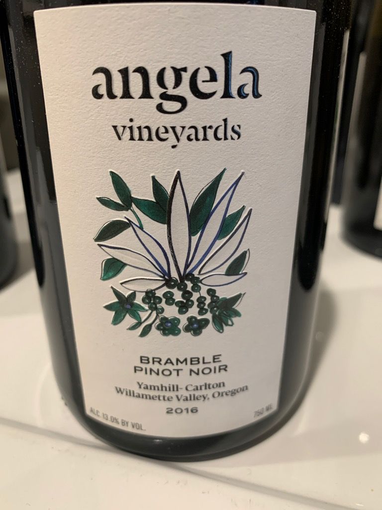 2016 Angela Vineyards Pinot Noir Bramble Angela Vineyard Yamhill ...