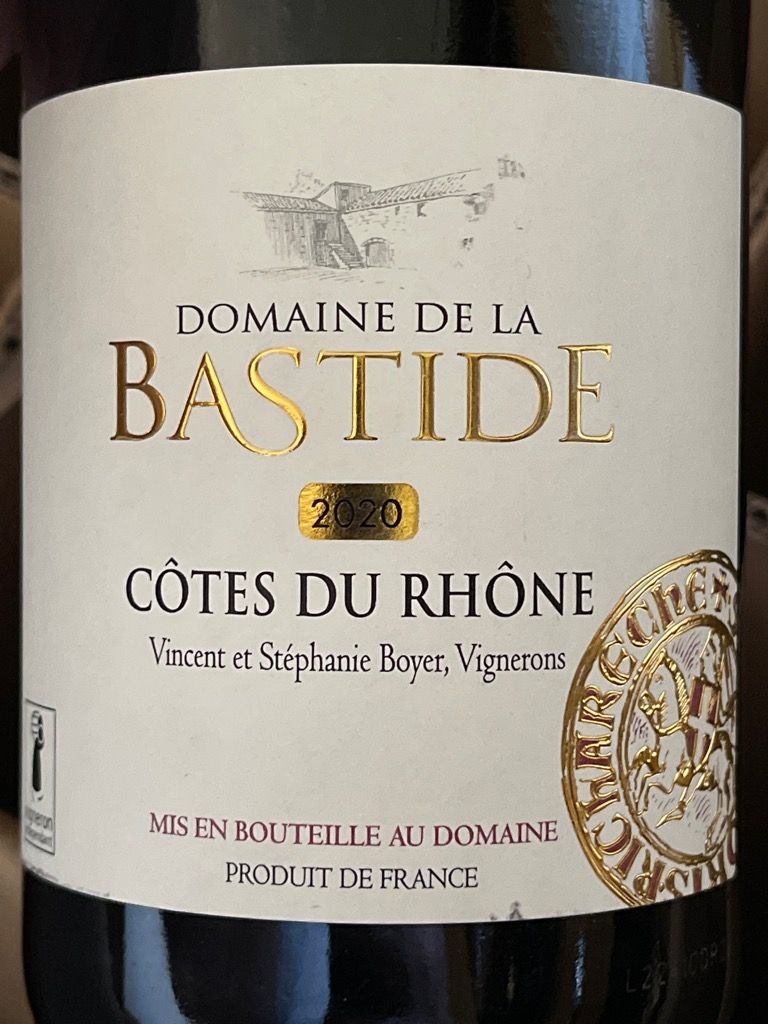 2020 Domaine de la Bastide Côtes du Rhône, France, Rhône, Southern ...