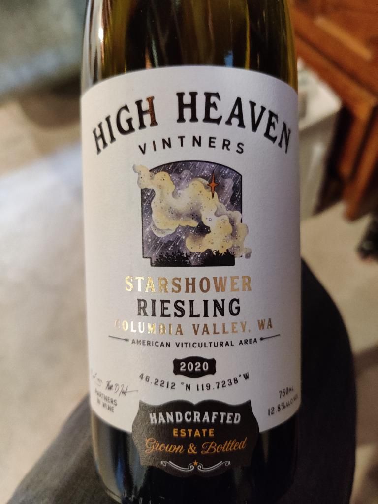 2020 High Heaven Vintners Riesling Starshower, USA, Washington ...