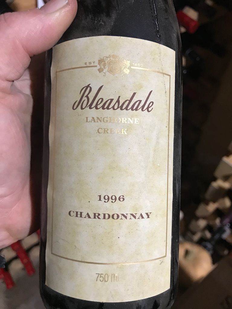 1996 Bleasdale Chardonnay, Australia, South Australia, Mount Lofty ...
