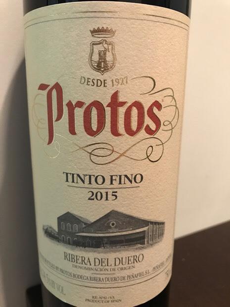 2015 Bodegas Protos Ribera del Duero Tinto Fino, Spain, Castilla y León ...