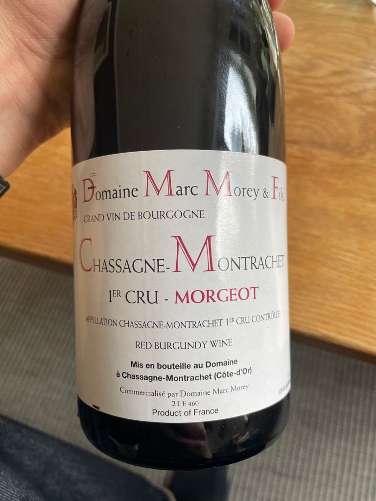 2019 Domaine Marc Morey & Fils Chassagne-Montrachet 1er Cru Morgeot ...
