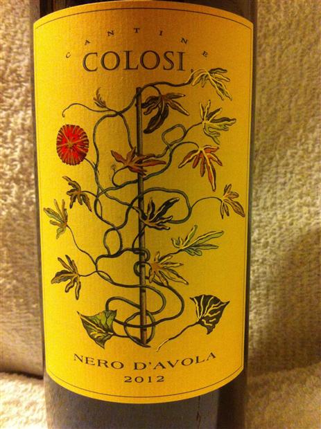 2012 Cantine Colosi Nero d'Avola, Italy, Sicily, Sicilia - CellarTracker