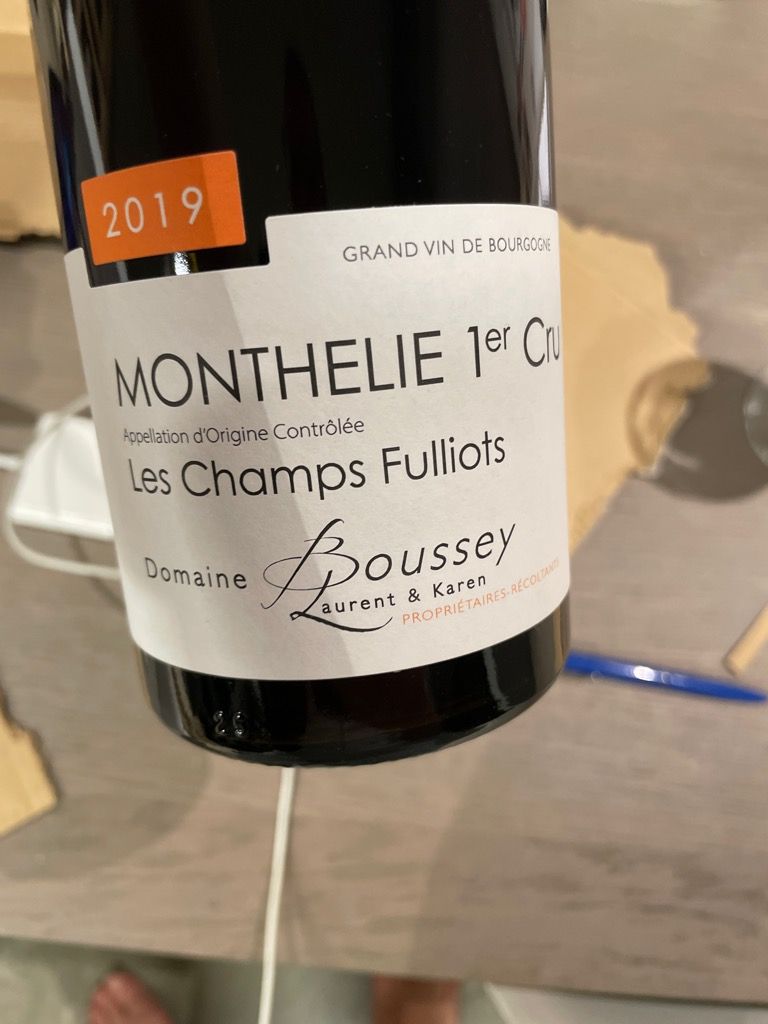 2022 Domaine Laurent Boussey Monthélie 1er Cru Les Champs Fulliots ...