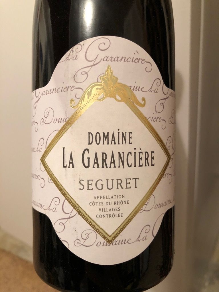 2009 Domaine de la Garancière Côtes du Rhône Villages Séguret, France ...
