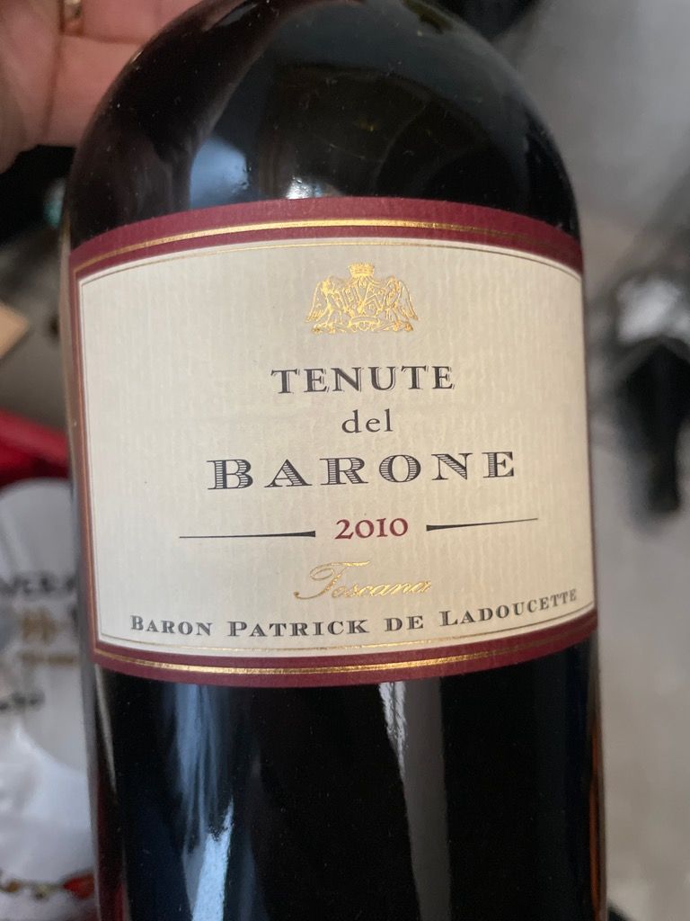 2010 Baron Patrick de Ladoucette Tenute del Barone Toscana IGT, Italy ...