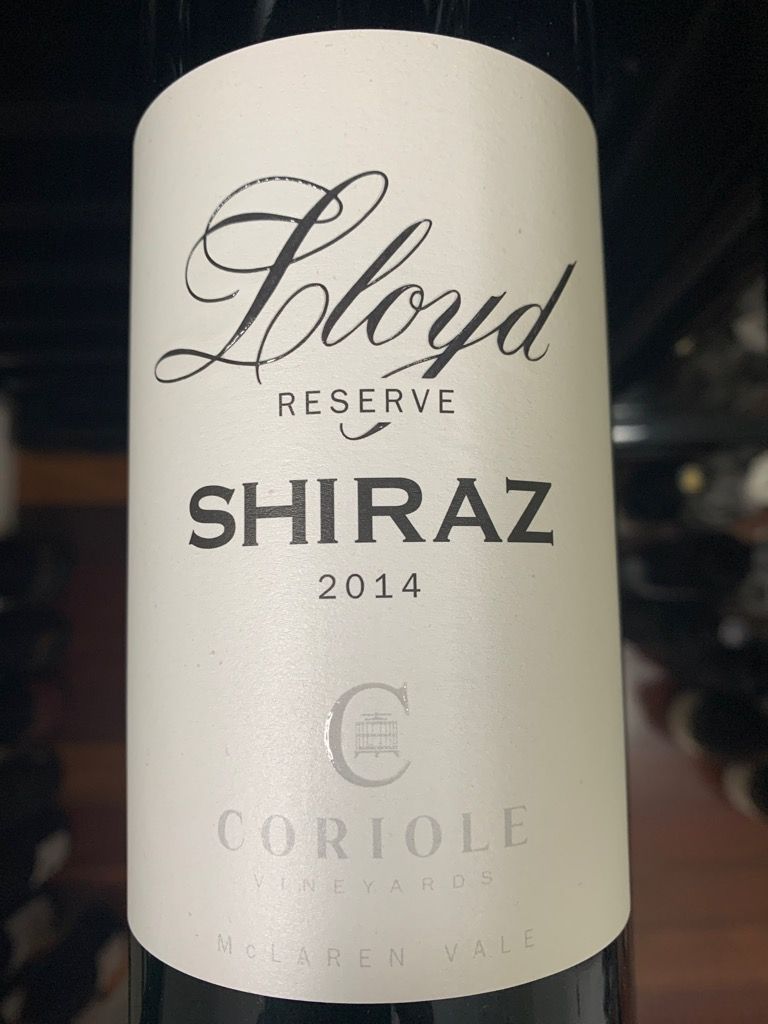 2014 Coriole Shiraz Lloyd Reserve, Australia, South Australia, Fleurieu ...
