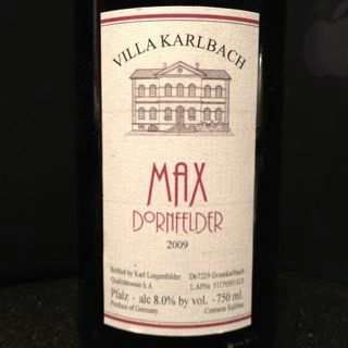2009 Villa Karlbach Dornfelder Max, Germany - CellarTracker