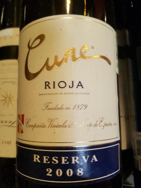 2008 C.V.N.E. (Compañía Vinícola del Norte de España) Rioja Cune ...