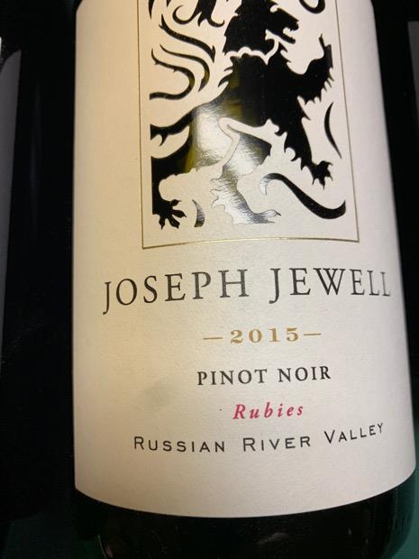 2015 Joseph Jewell Pinot Noir Rubies, USA, California, Sonoma County ...