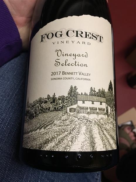 2019 Fog Crest Vineyard Pinot Noir Vineyard Selection, USA, California, Sonoma County, Bennett ...