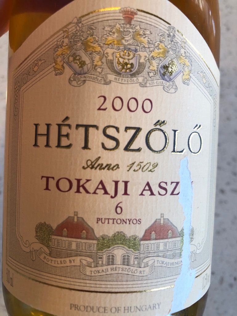 1999 Chateau Imperial Tokaj Tokaji Aszú 6 Puttonyos, Hungary, Tokaji ...