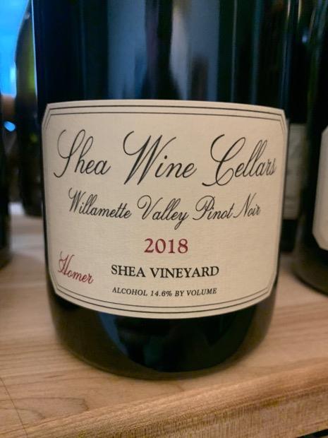 2018 Shea Wine Cellars Pinot Noir Homer Shea Vineyard, USA, Oregon ...