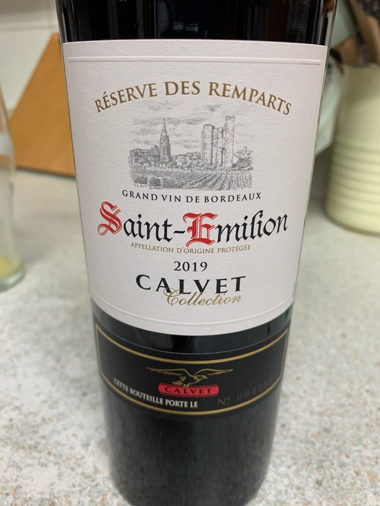 2019 Calvet Reserve des Remparts, France, Bordeaux, Libournais, St ...