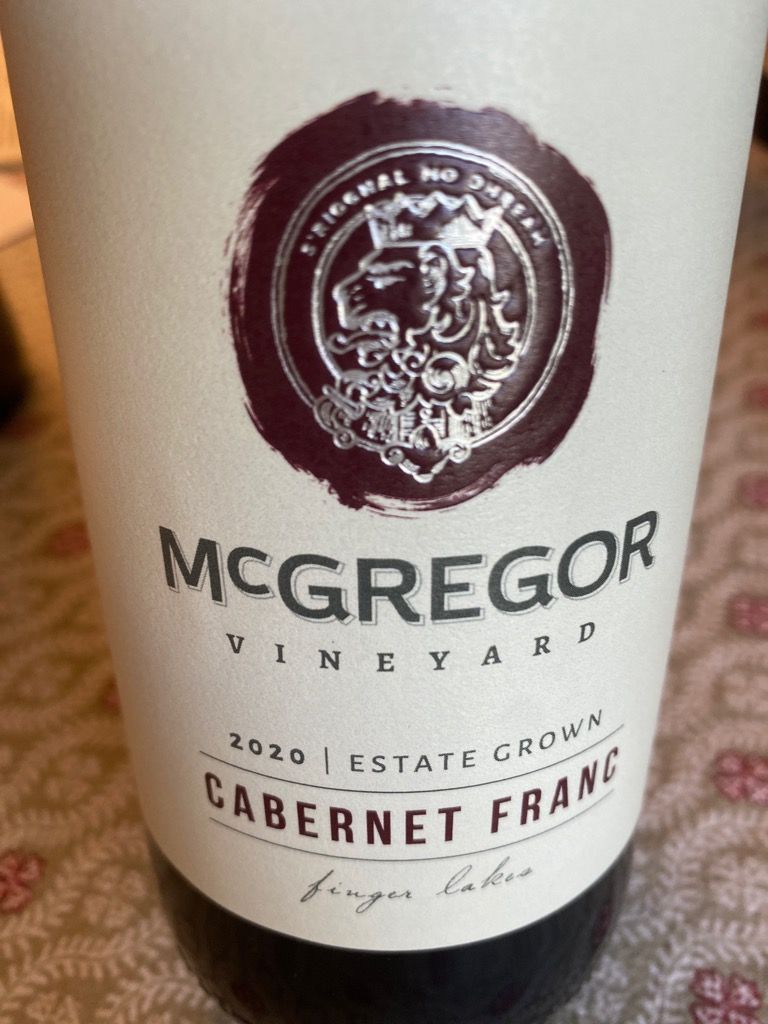 2020 McGregor Vineyards Cabernet Franc, USA, New York, Finger Lakes ...
