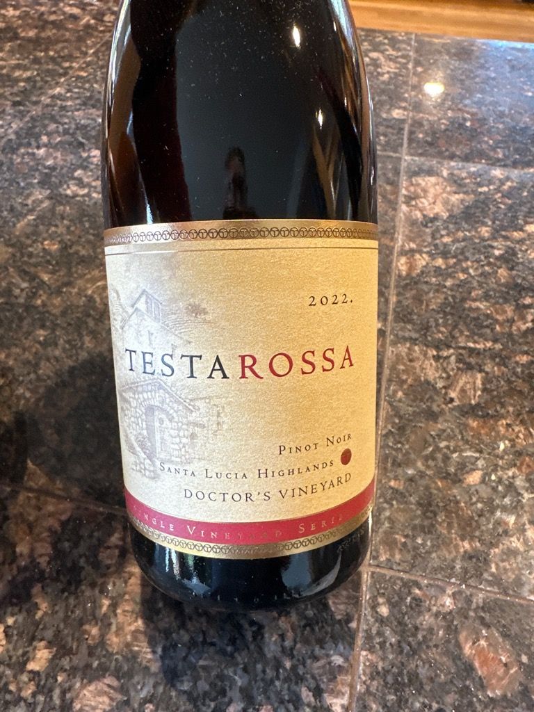 2022 Testarossa Pinot Noir Doctor's Vineyard, USA, California, Central ...