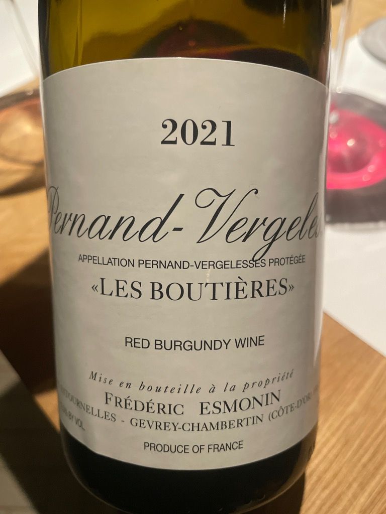 2021 Frederic Esmonin Pernand-Vergelesses Les Boutières, France ...