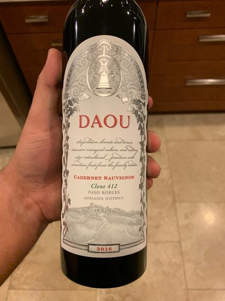 2016 Daou Vineyards Cabernet Sauvignon Clone 412, USA, California ...