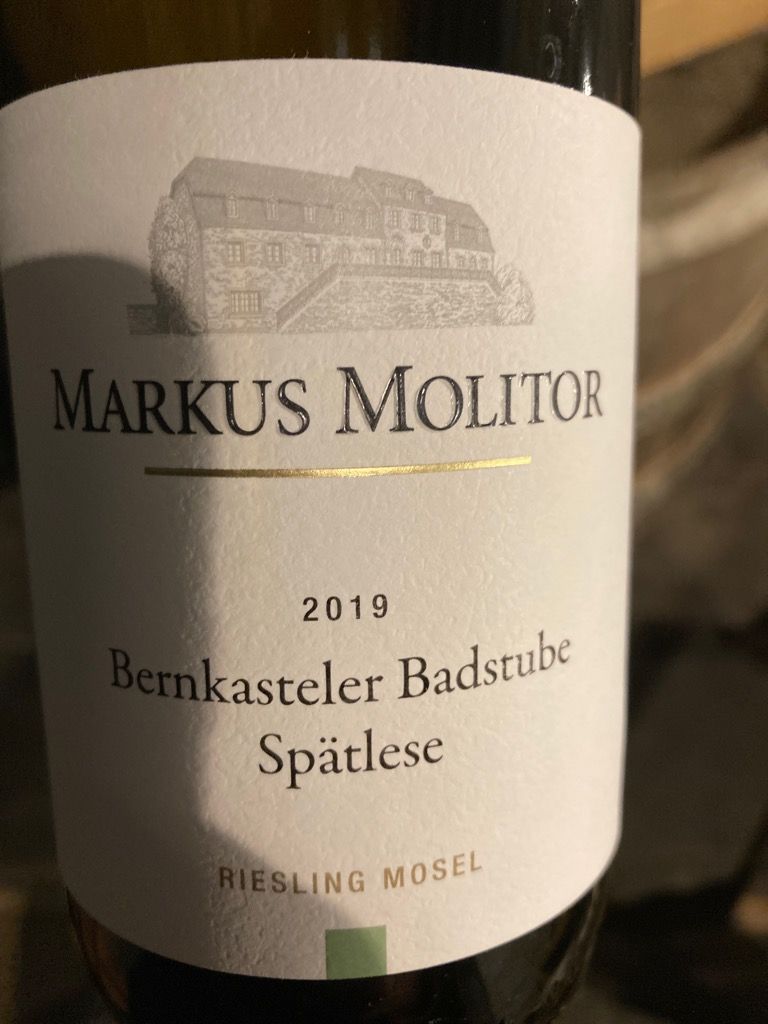 2021 Markus Molitor Bernkasteler Badstube Riesling Spätlese (Green ...