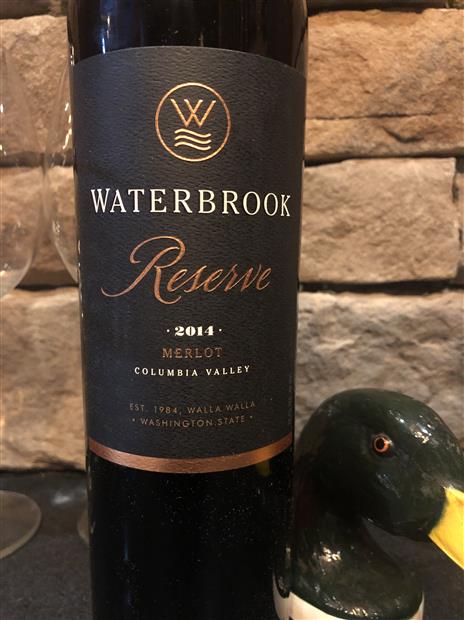 2014 Waterbrook Merlot Reserve, USA, Washington, Columbia Valley ...