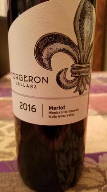 2016 Forgeron Cellars Merlot Minnick Hills Vineyard, USA, Washington ...