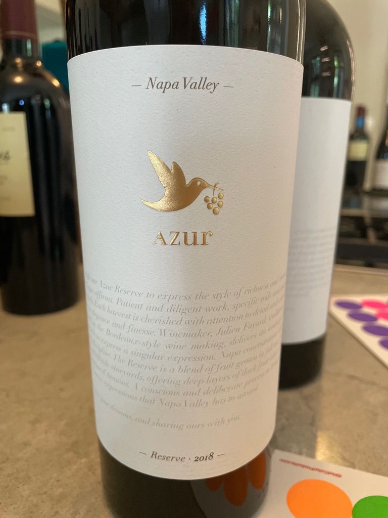 2018 Azur Reserve, USA, California, Napa Valley - CellarTracker