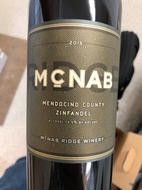 2017 McNab Ridge Zinfandel, USA, California, North Coast, Mendocino ...