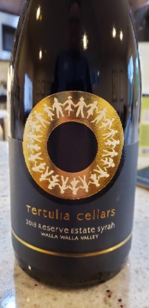 2018 Tertulia Cellars Syrah Reserve Estate, USA, Washington, Columbia ...