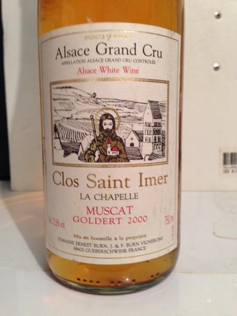1999 Domaine Ernest Burn Muscat Goldert Clos Saint Imer La Chapelle ...