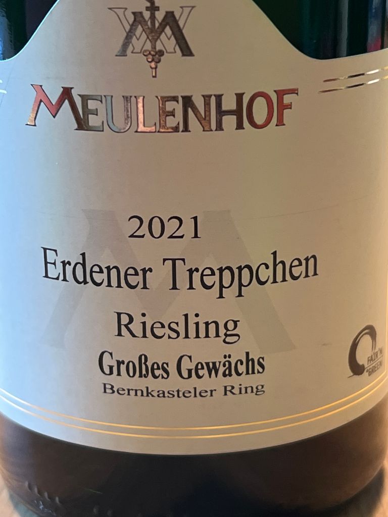 2021 Meulenhof Erdener Treppchen Riesling Großes Gewächs, Germany ...