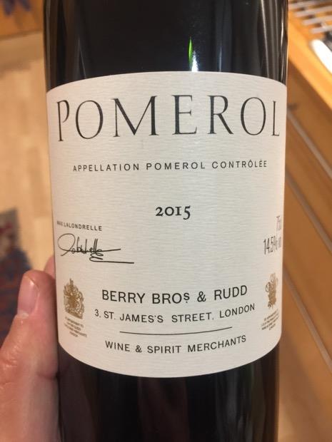 2015 Berry Bros. & Rudd Berrys' Own Selection Pomerol Château Feytit-Clinet, France, Bordeaux ...