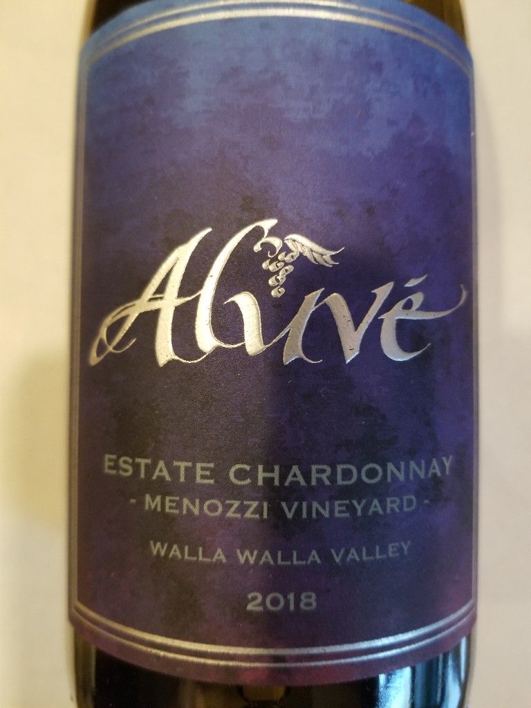 2018 Aluvé Chardonnay Estate Reserve Menozzi Vineyard, USA, Washington ...