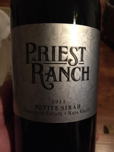 2011 Priest Ranch Petite Sirah Somerston, USA, California, Napa Valley ...