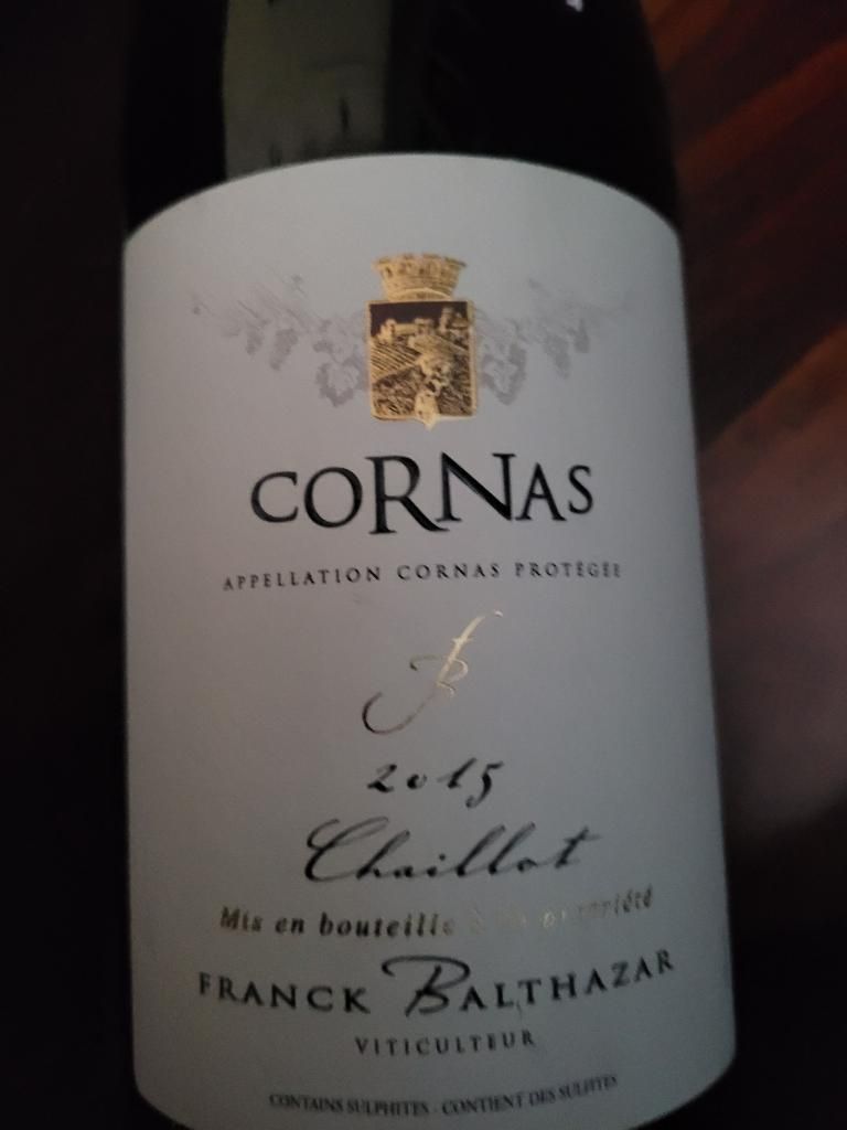 2015 Franck Balthazar Cornas, France, Rhône, Northern Rhône, Cornas ...