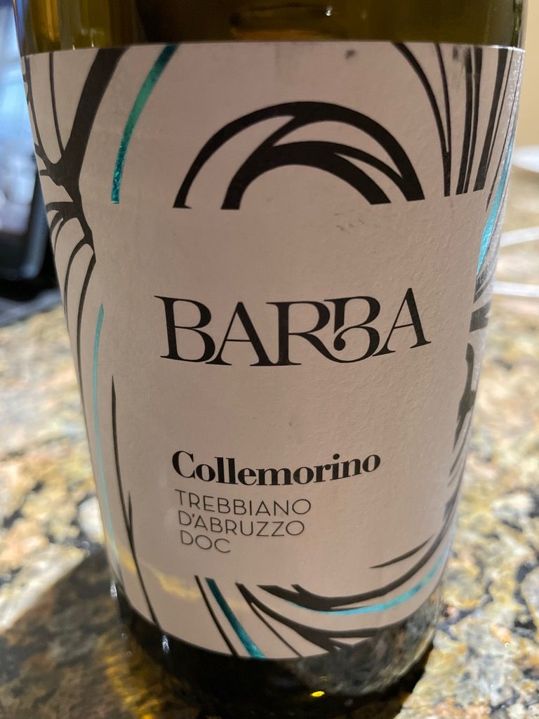 2020 Barba Trebbiano d'Abruzzo Colle Morino, Italy, Abruzzi, Trebbiano ...