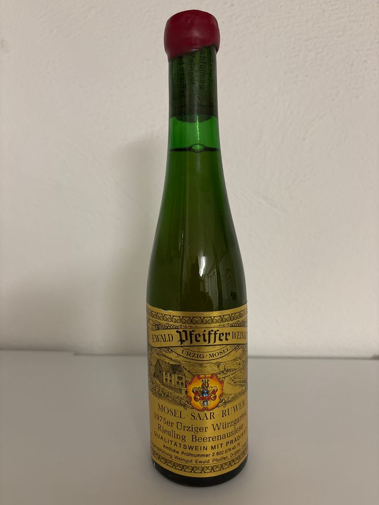 1975 Ewald Pfeiffer Ürziger Würzgarten Riesling Beerenauslese, Germany ...