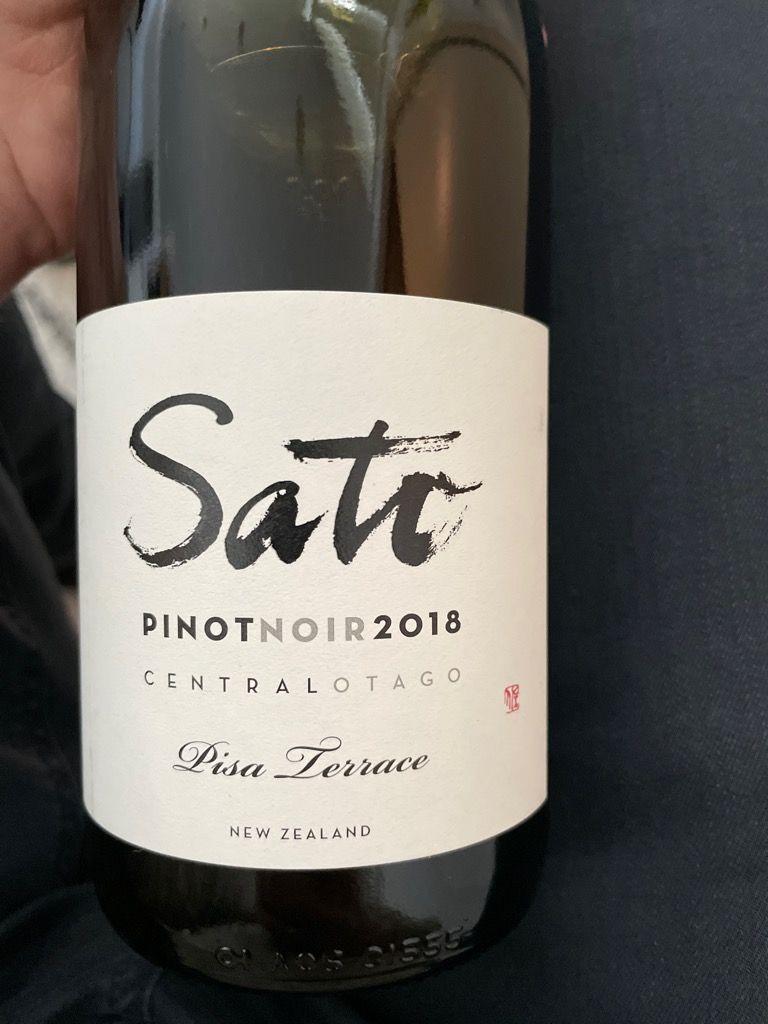 2018 Sato Pinot Noir Pisa Terrace, New Zealand, South Island, Otago ...