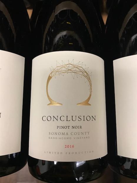 2018 Conclusion Wines Pinot Noir Sangiacomo Vineyard, USA, California ...