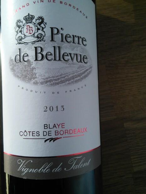 2013 Pierre de Bellevue, France, Bordeaux, Blaye Côtes de Bordeaux ...