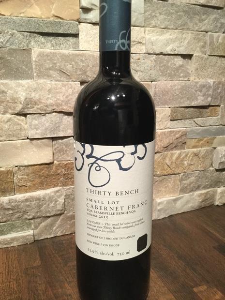 2015 Thirty Bench Cabernet Franc Small Lot Thirty Bench Vineyard ...