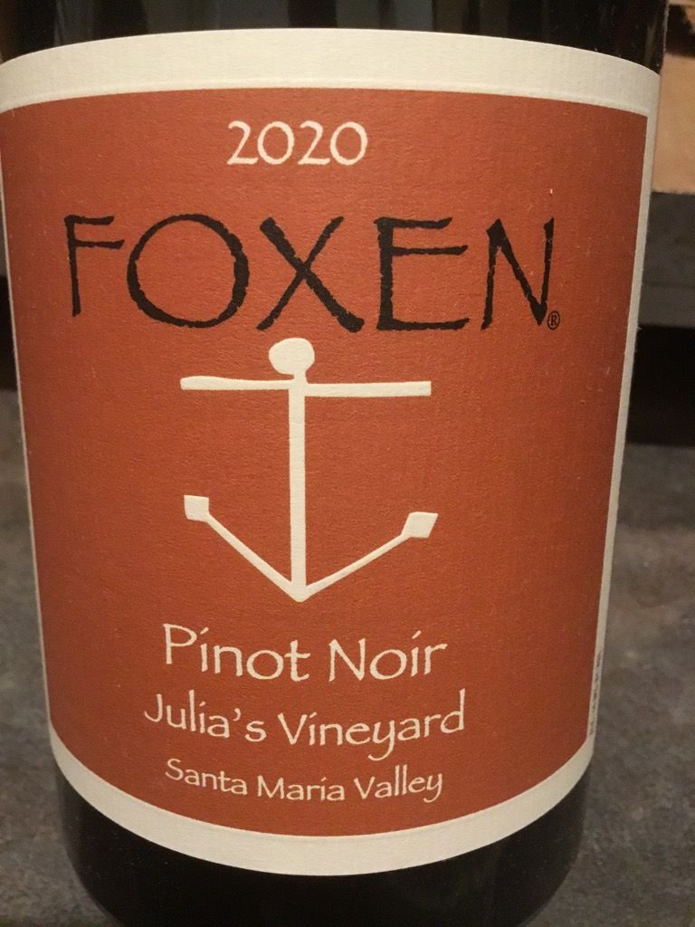 2020 Foxen Pinot Noir Julia's Vineyard, USA, California, Central Coast ...