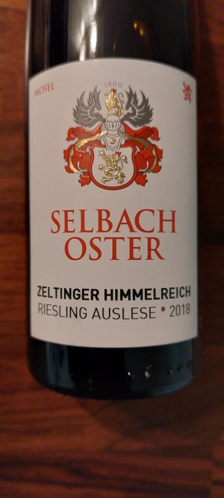 2018 Selbach-Oster Zeltinger Himmelreich Riesling Auslese *, Germany ...
