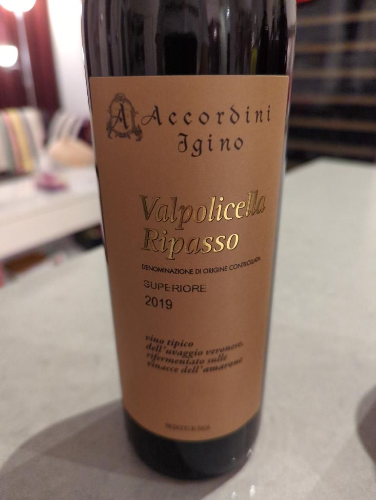 2019 Igino Accordini Ripasso della Valpolicella Classico Superiore, Italy, Veneto, Valpolicella ...