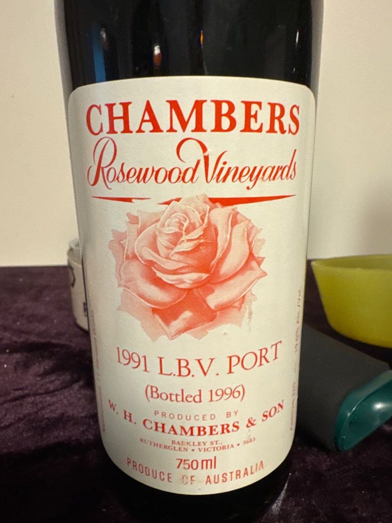 2002 Chambers Rosewood Vintage Port, Australia, Victoria, North East ...