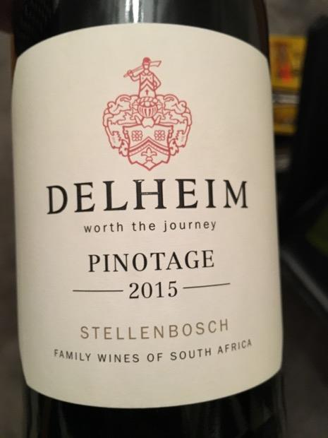 2014 Delheim Pinotage Stellenbosch, South Africa, Coastal Region ...