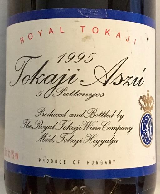 1995 Royal Tokaji Wine Co. Tokaji Aszú 5 Puttonyos Blue Label, Hungary ...