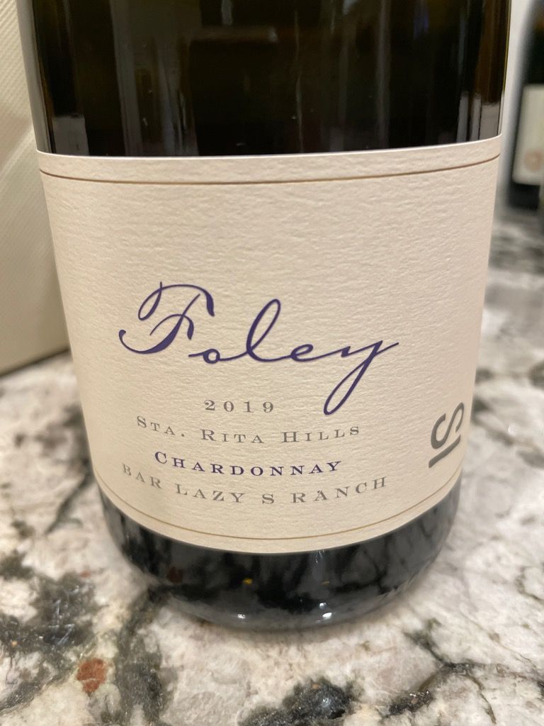 2019 Foley Estates Chardonnay Bar Lazy S Ranch Sta. Rita Hills, USA ...