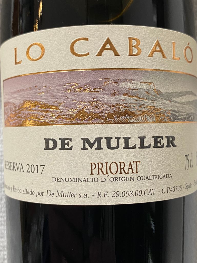2017 De Muller Priorat Lo Cabaló Reserva, Spain, Catalunya, Priorat ...