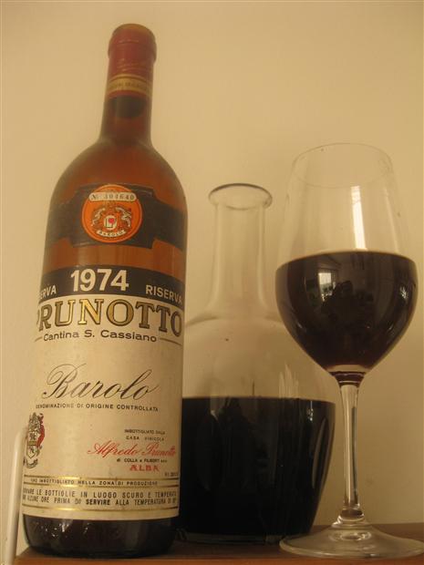 1974 Prunotto Barolo Riserva, Italy, Piedmont, Langhe, Barolo ...