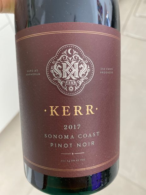 2017 Kerr Cellars Pinot Noir, USA, California, Sonoma County, Sonoma ...